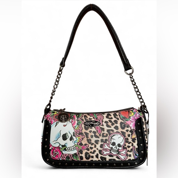 Ed Hardy | Bags | Ed Hardy Skull And Leopard Print Shoulder Bag | Poshmark